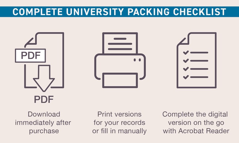 Complete University Packing List - Etsy