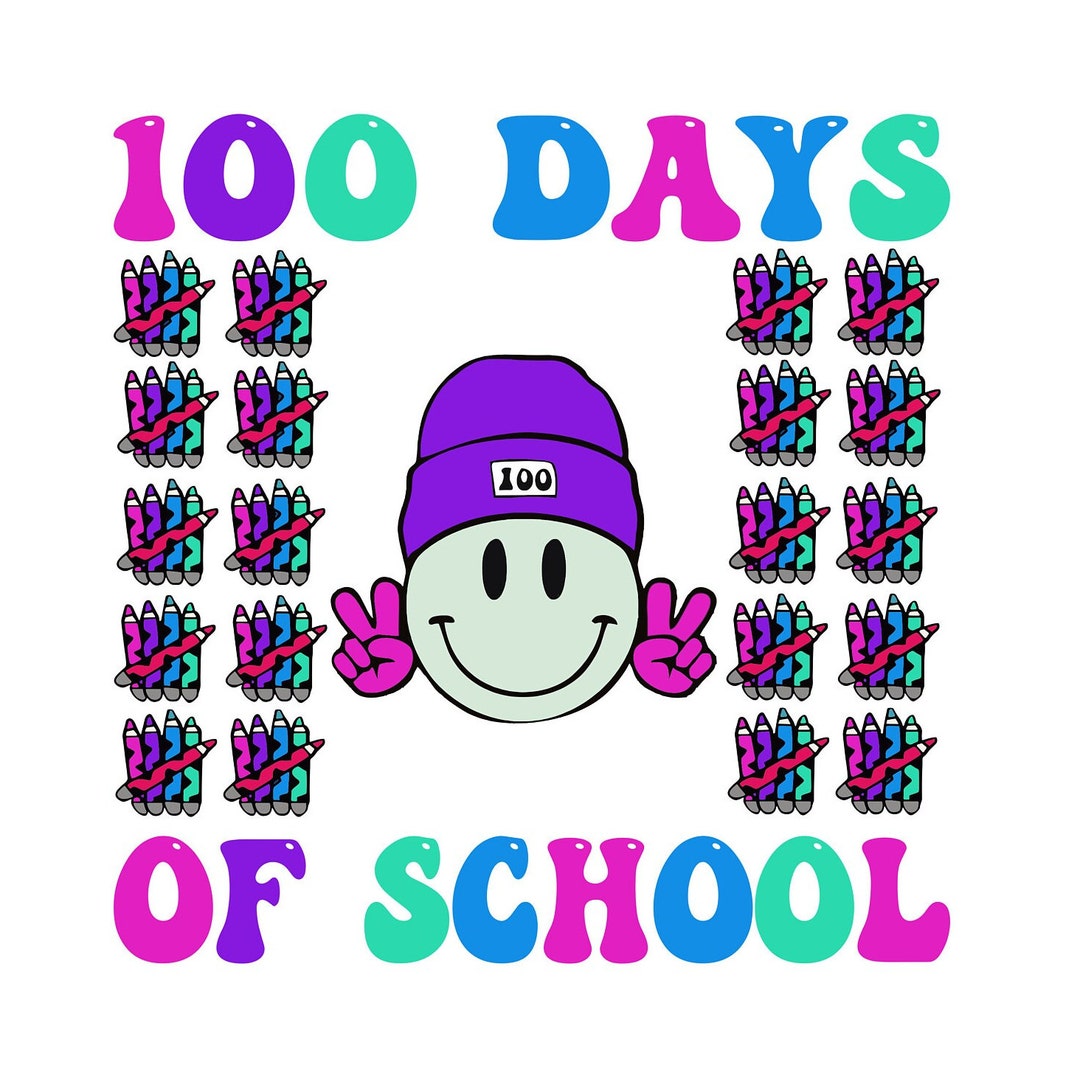 100 Happy Days SVG-PNG,100 Days of School Svg,100 Days of School Png ...