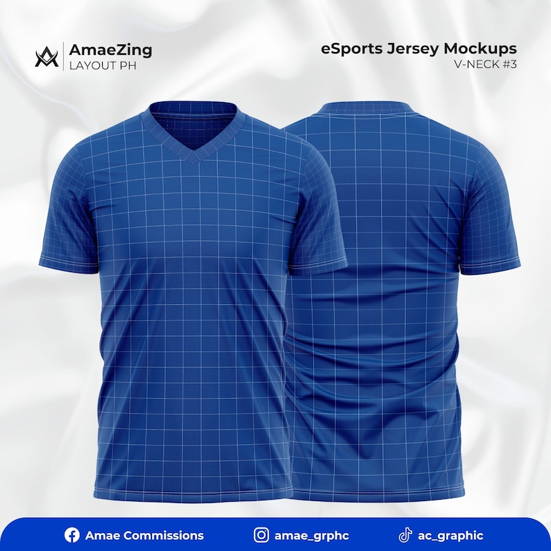 Esports Jersey Mockup Bundle: Mandarin Collar & V-neck (PSD, Digital ...