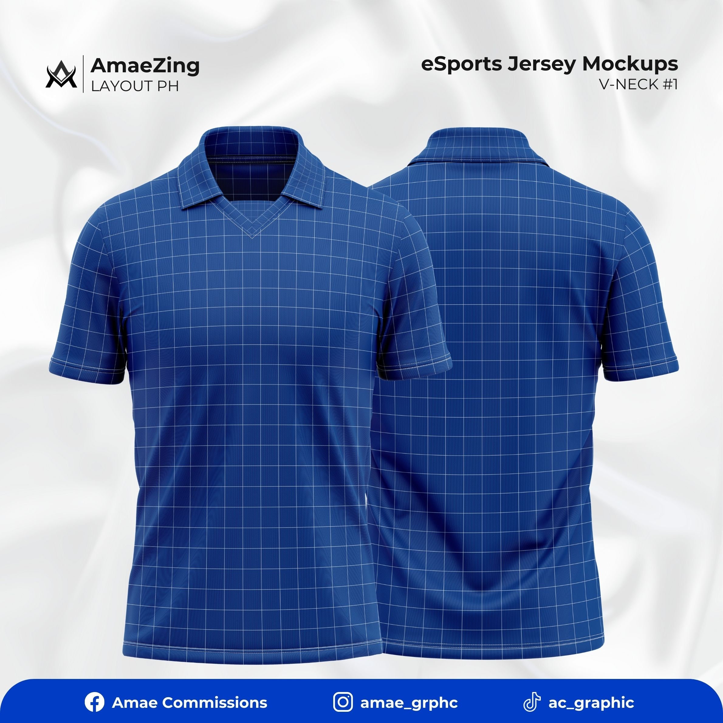 Esports Jersey Mockup Bundle: Mandarin Collar & V-neck (PSD, Digital ...