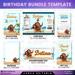 Editable Birthday Bundle: Invitation, Chip Bag, Calendar (canva ...