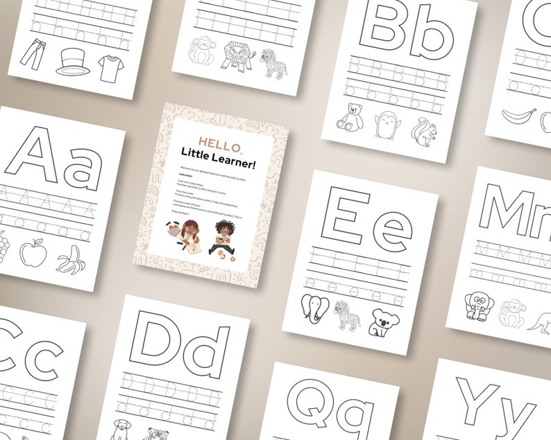 Alphabet Worksheet for Kids, Alphabet Vocabulary Activity for Kids ...