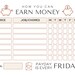 Money Template, How to Earn Money Chart, Editable Chore Chart for Kids ...