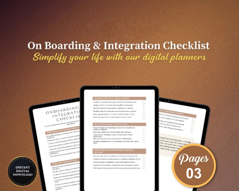 Employee Onboarding and Integration Checklist, Editable Canva Template ...