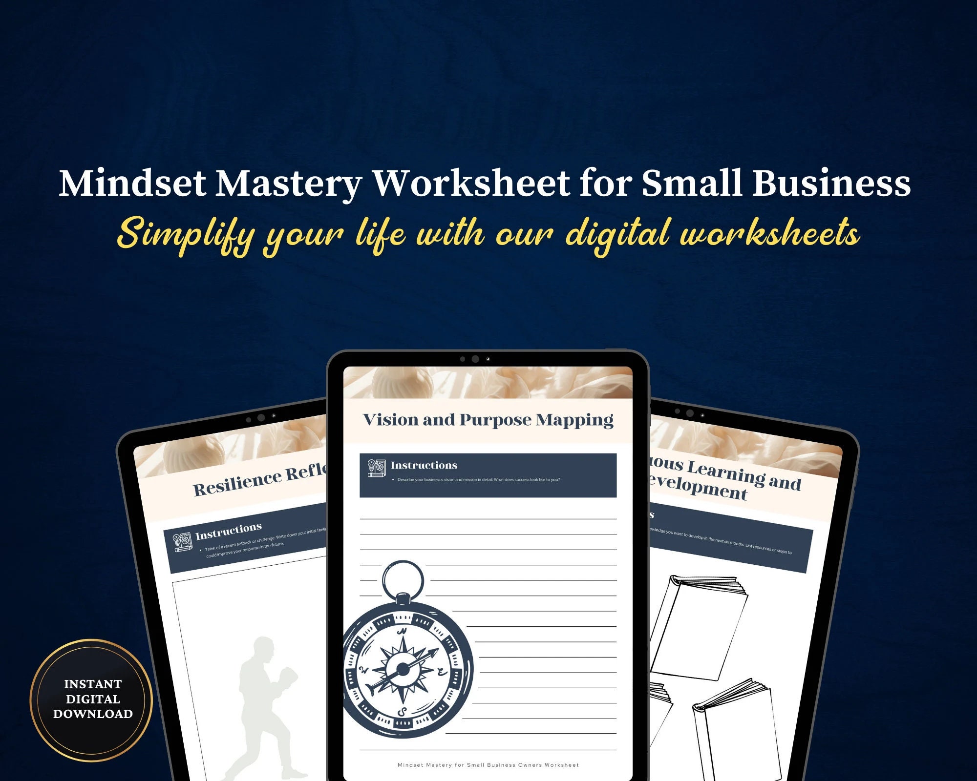 Growth Mindset Worksheet Set, Mindset Mastery Worksheet Template ...