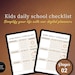 Kids Daily Routine Checklist Template, Editable Template, Kids Daily ...