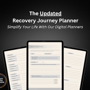 Addiction Recovery Planner, Health and Wellness Activity Tracker ...
