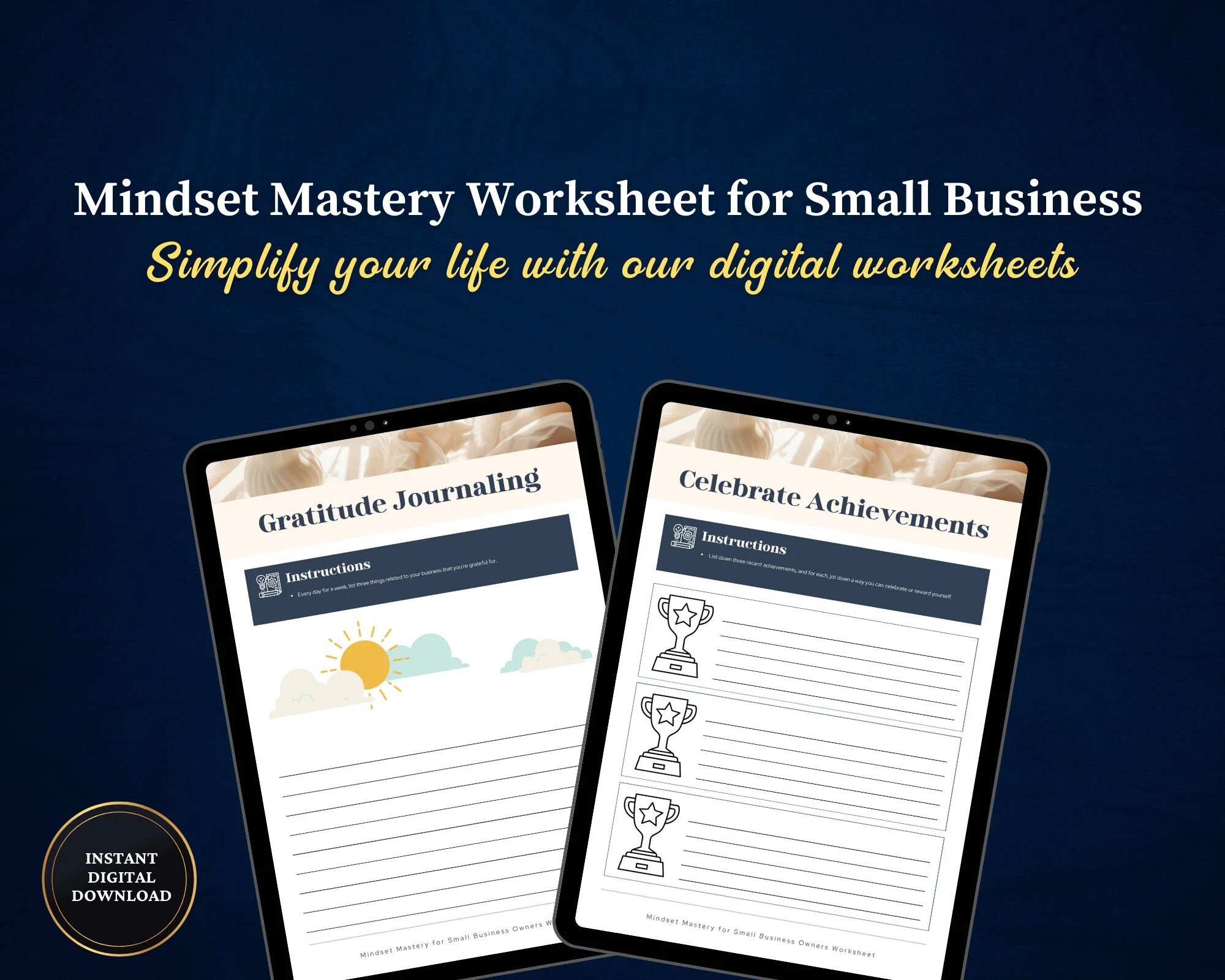 Growth Mindset Worksheet Set, Mindset Mastery Worksheet Template ...