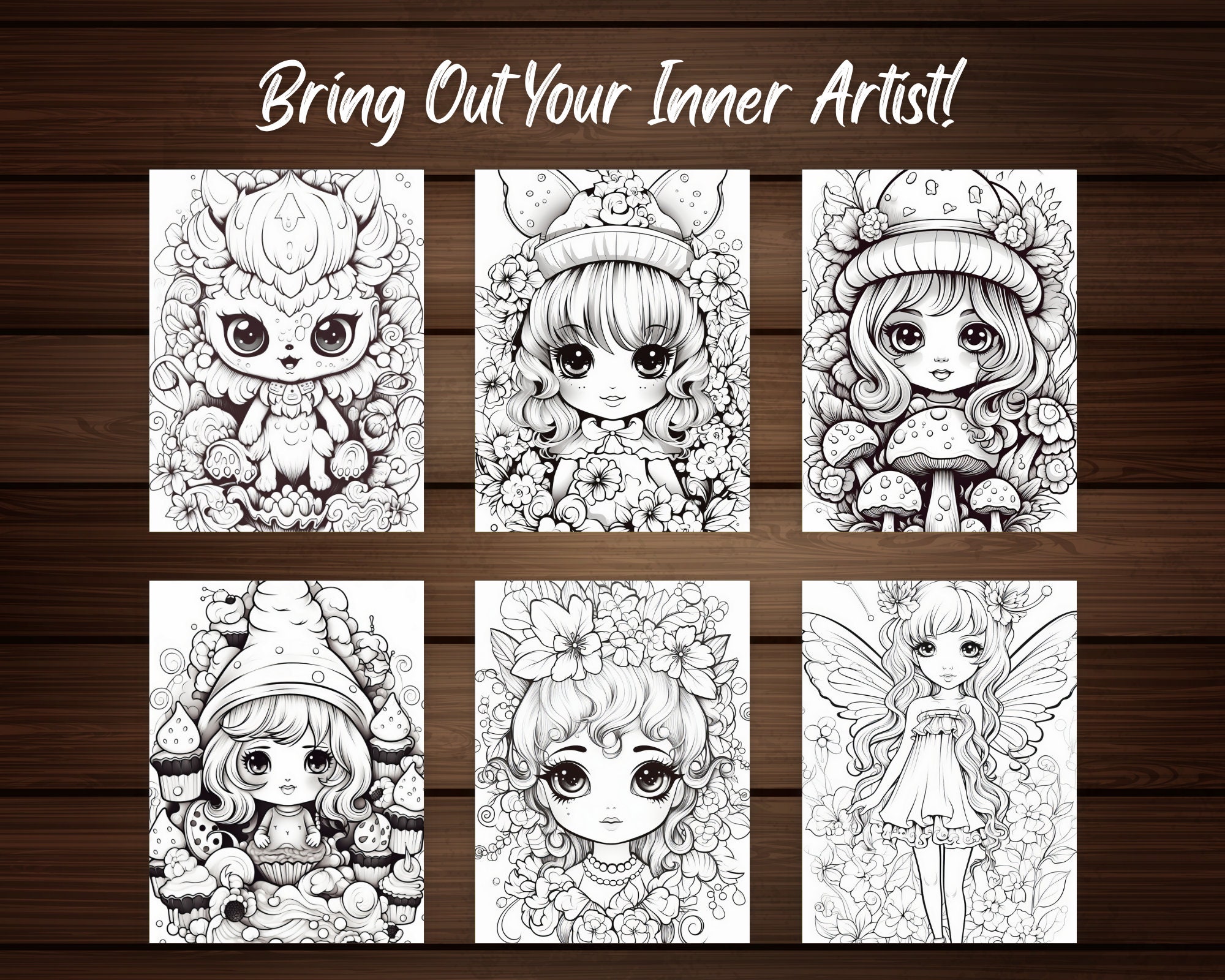 Kawaii Coloring Pages, Fantasy Fairy Coloring Pages, Cute Girl Coloring ...