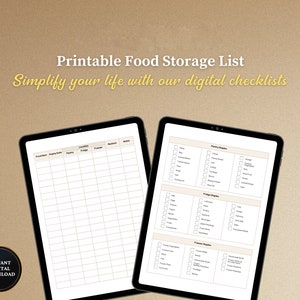 Printable Food Storage Checklist, Pantry Organization Checklist ...