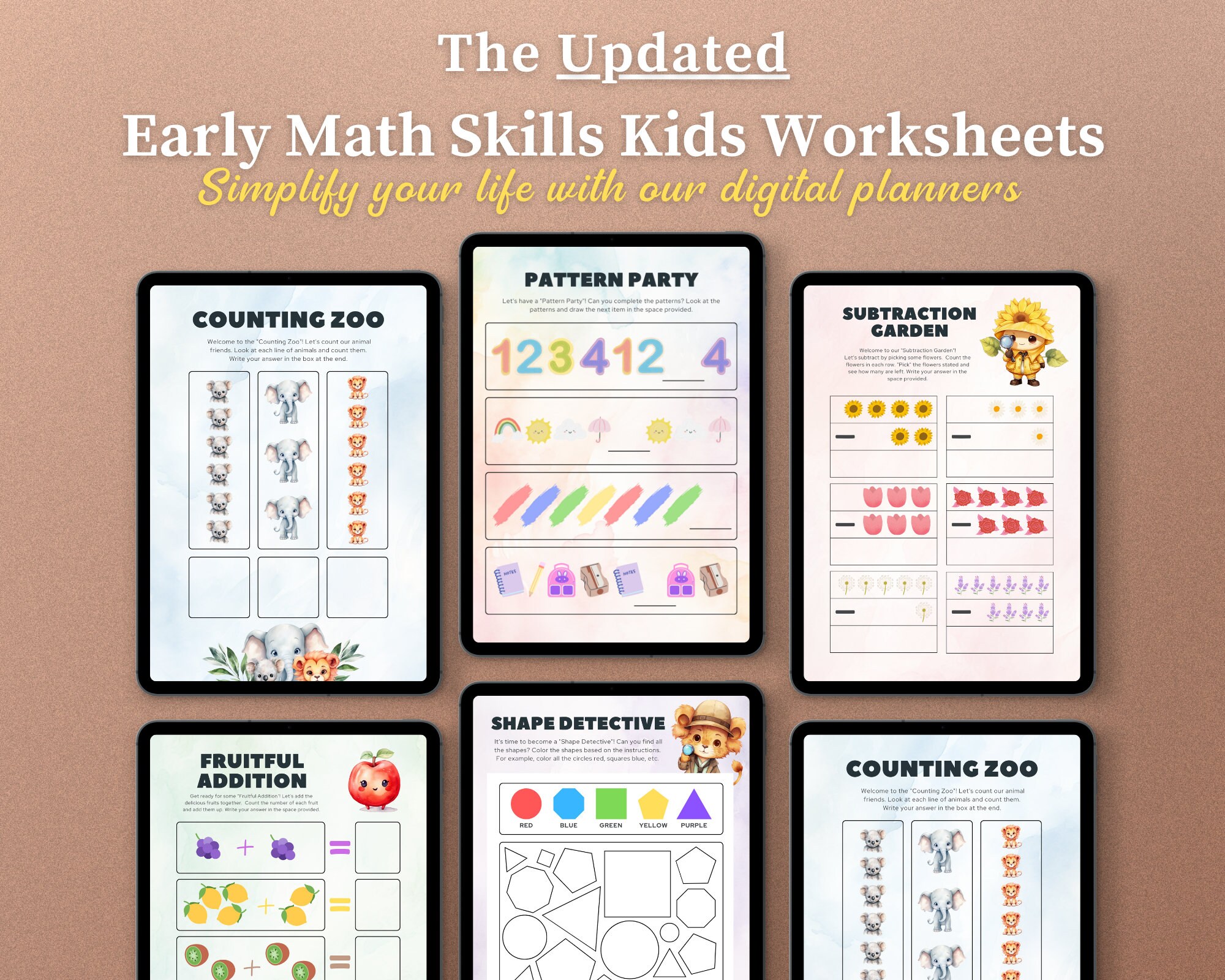 Math Worksheets for Kids, Math Activities for Kids Learning, Editable ...