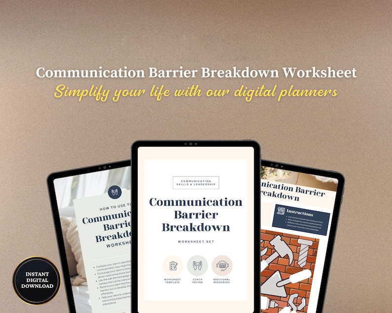 Communication Skills Worksheet Set, Communication Barrier Breakdown ...