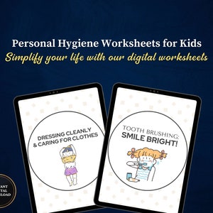 Personal Hygiene Worksheets for Kids, Editable Canva Template for ...