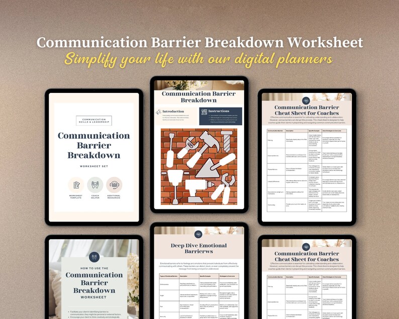 Communication Skills Worksheet Set, Communication Barrier Breakdown ...