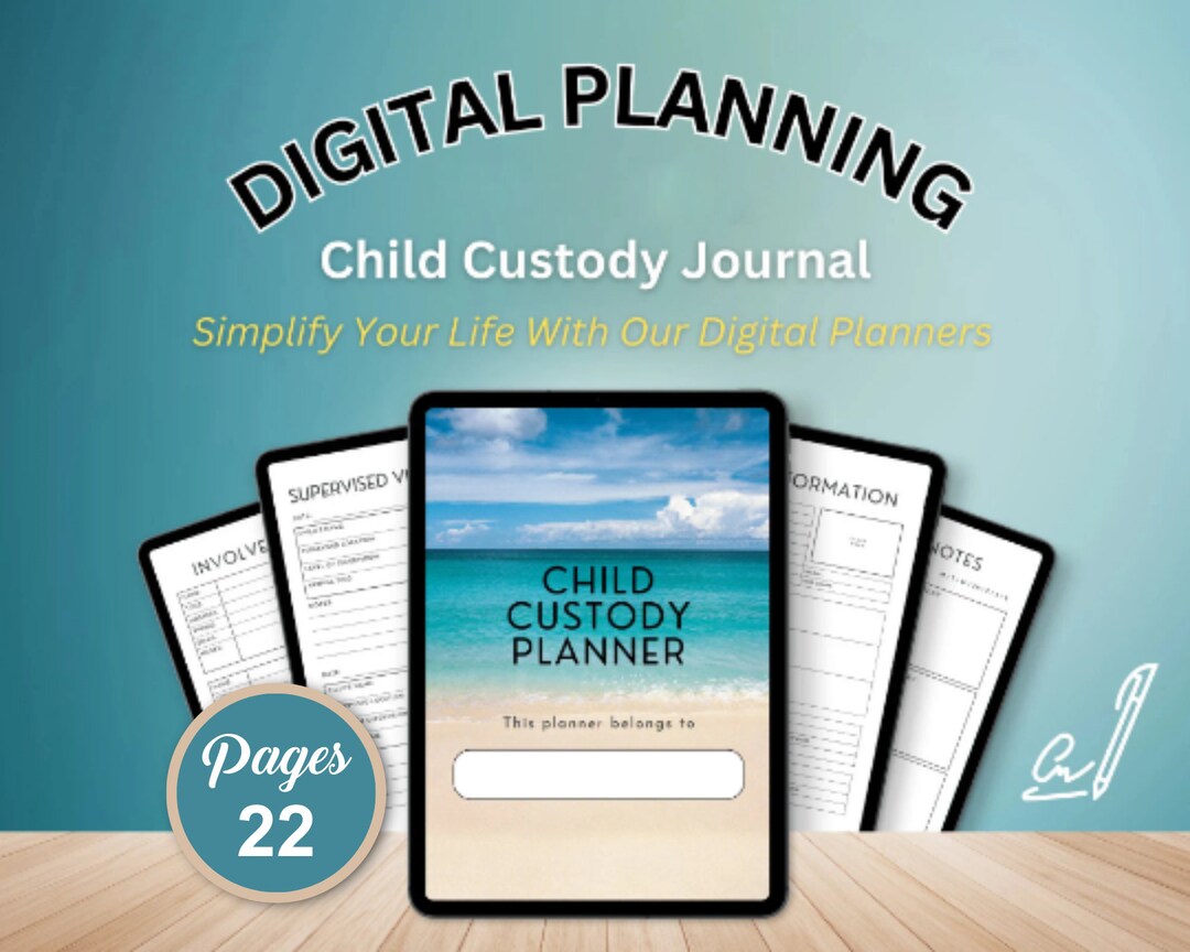 Child Custody Planner, Custody Calendar, Weekly and Monthly Notes ...