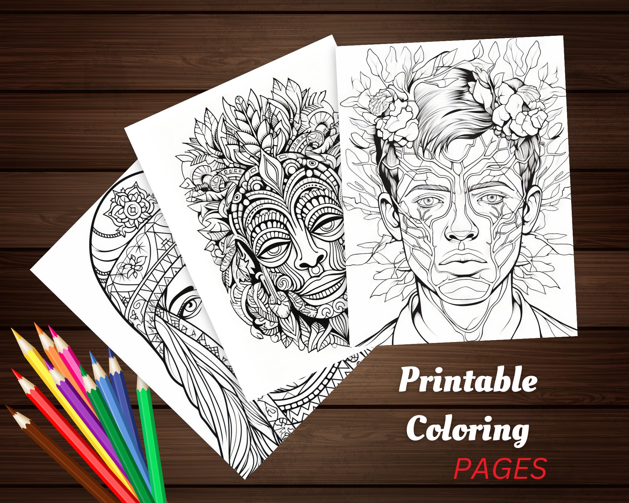 Mindfulness Coloring Book Pages, Digital Coloring Pages for Relaxation ...