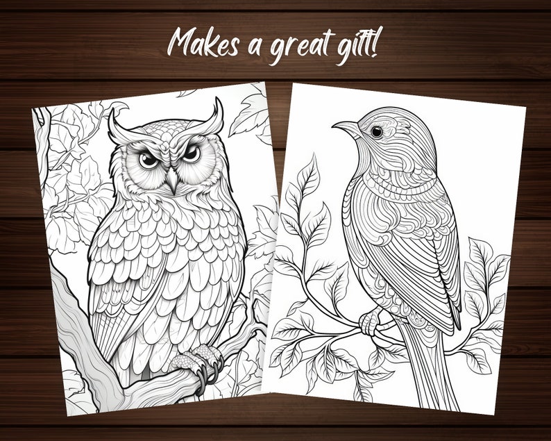 Bird Coloring Page, Mindfulness Coloring Book Pages, Stress Relief ...