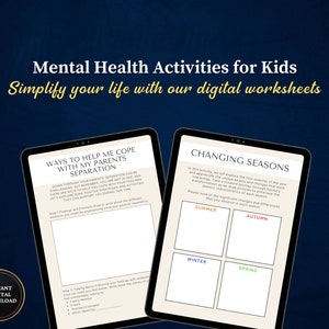 Mental Health Worksheets for Kids, Kids Learning, Editable Canva ...