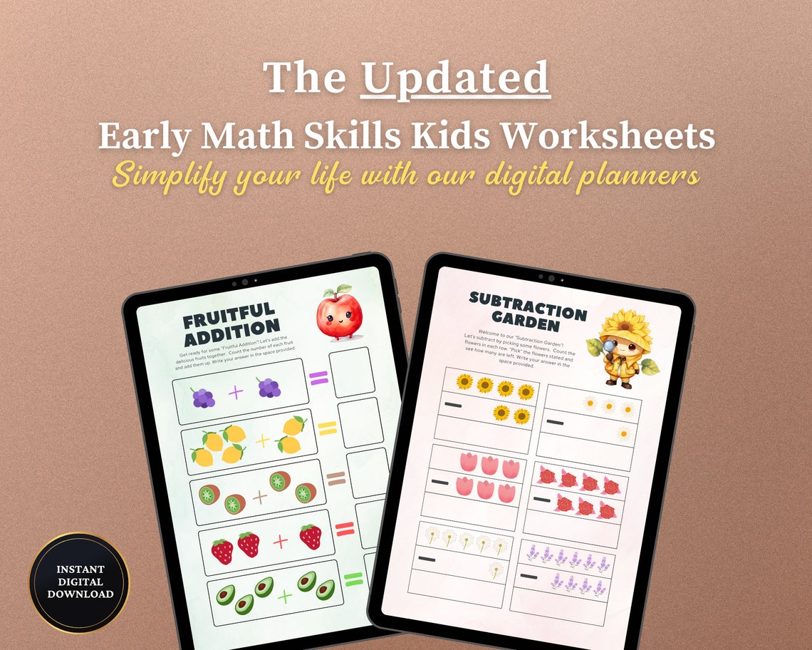 Math Worksheets for Kids, Math Activities for Kids Learning, Editable ...