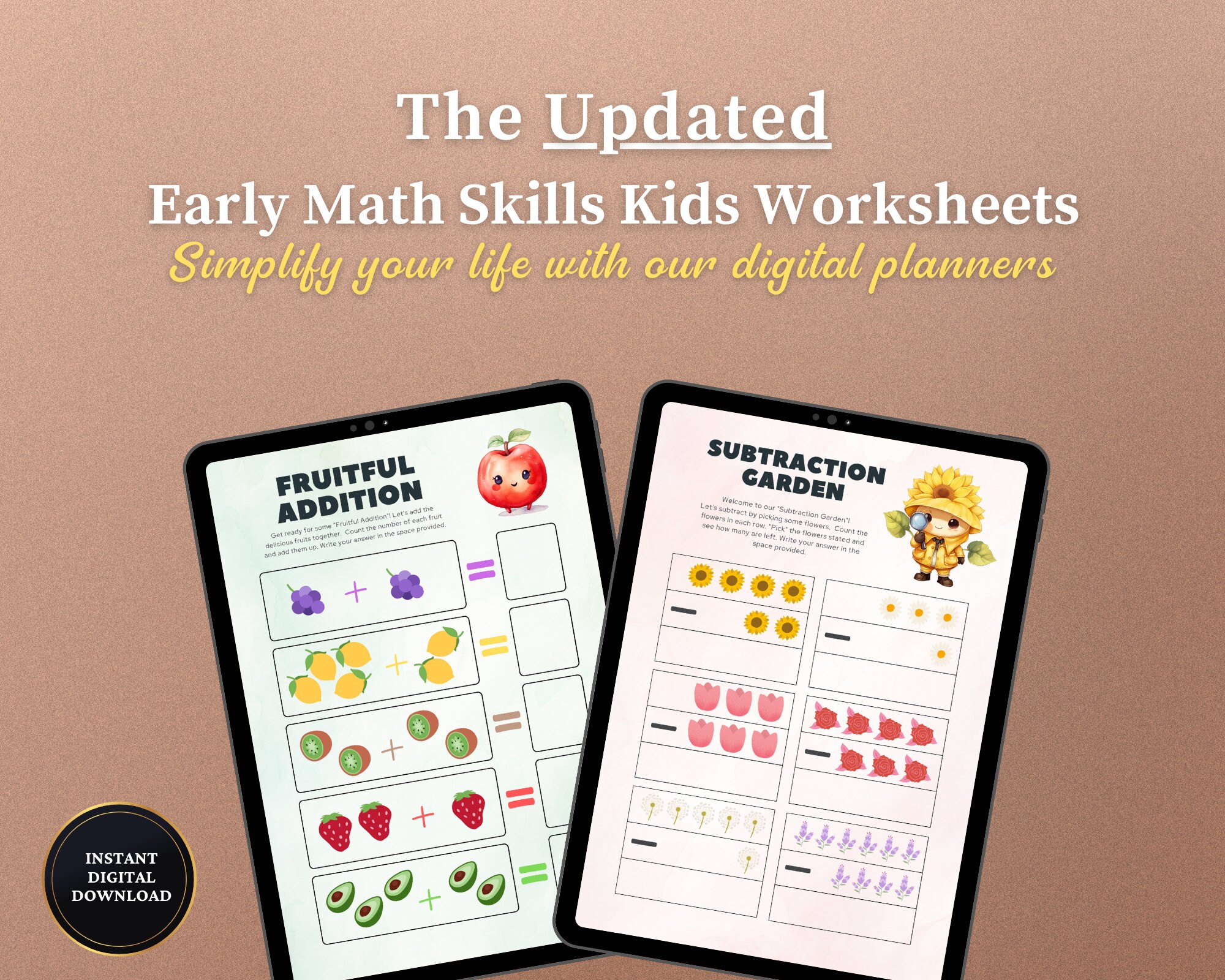 Math Worksheets for Kids, Math Activities for Kids Learning, Editable ...