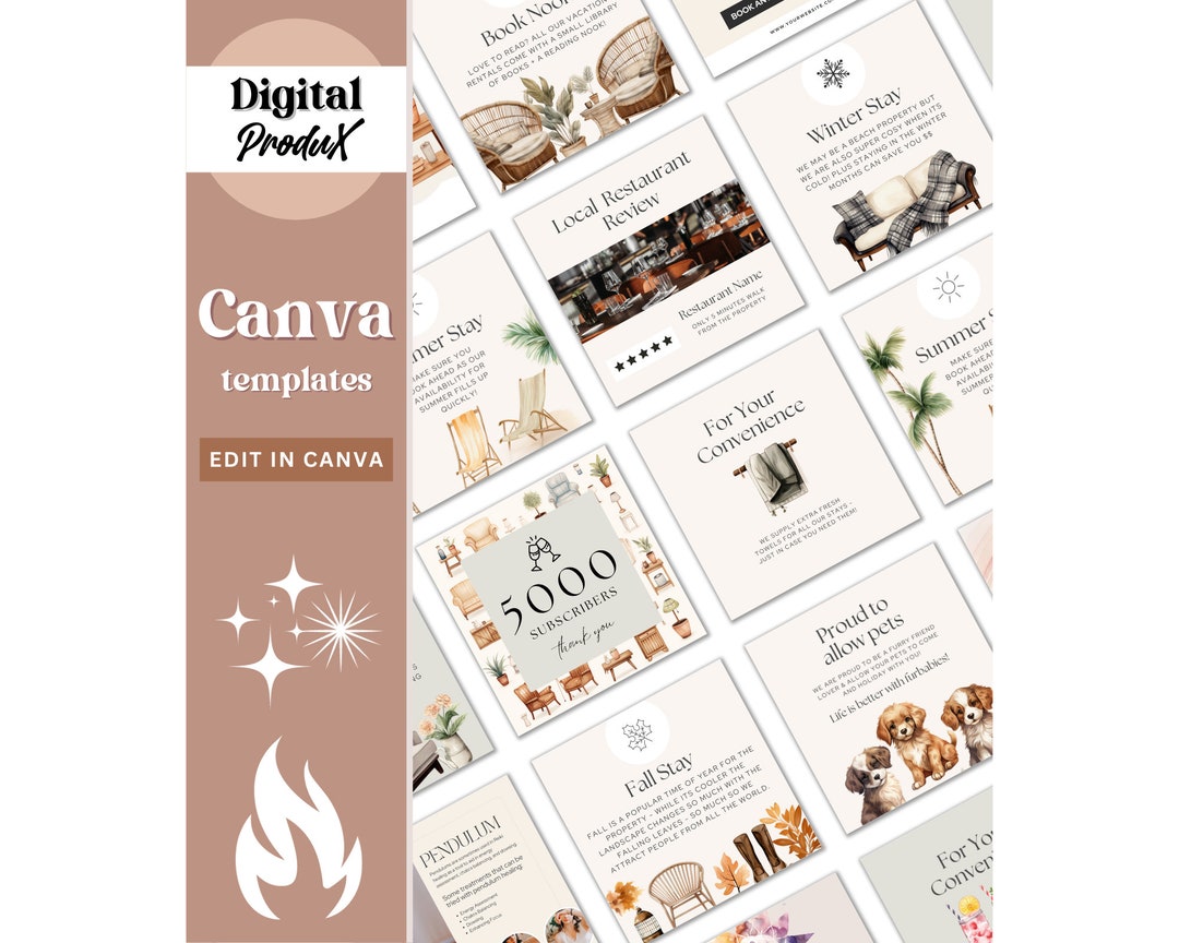 Short Stays Airbnb Template, Social Media Posts, House Rules Airbnb ...