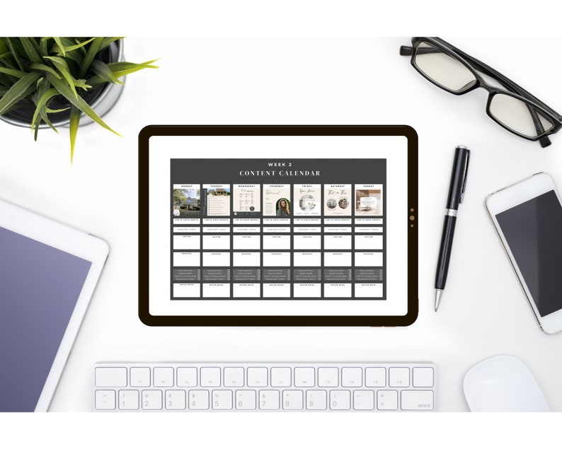 Real Estate Content Calendar Spreadsheet, Social Media Content Google ...