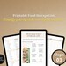 Printable Food Storage Checklist, Pantry Organization Checklist ...