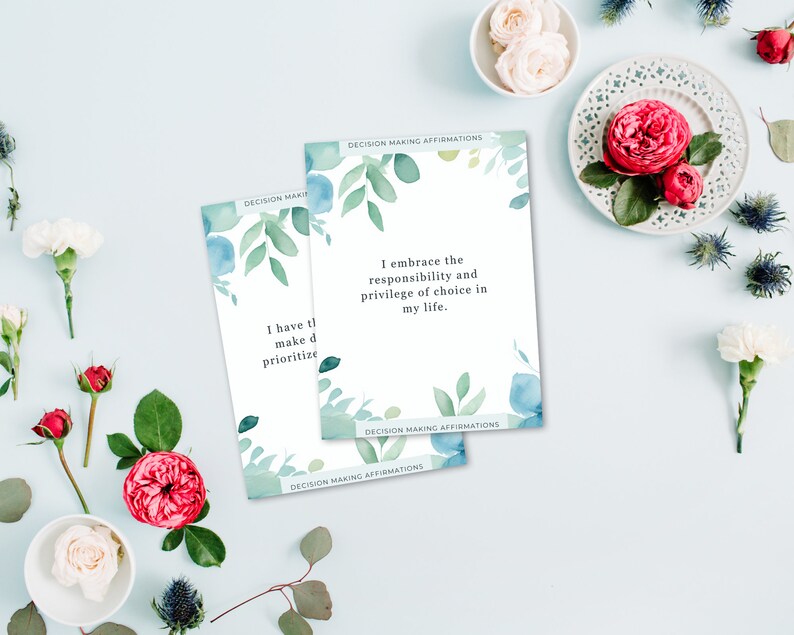 Decision Maker Affirmation Cards, Digital Mindfulness Cards ...