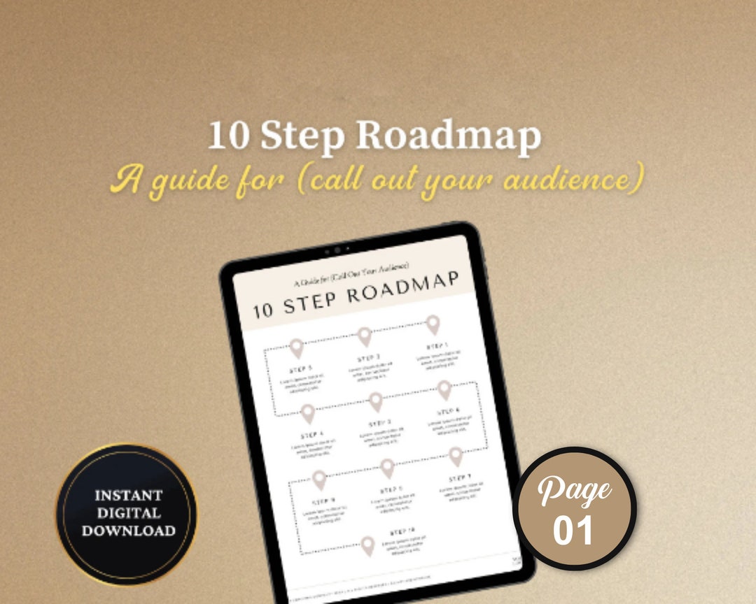 10 Step Roadmap Canva Editable Template, Project Planning, Business ...