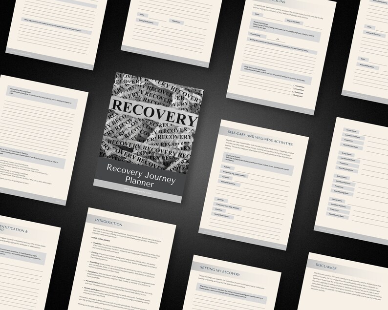 Addiction Recovery Planner, Health and Wellness Activity Tracker ...