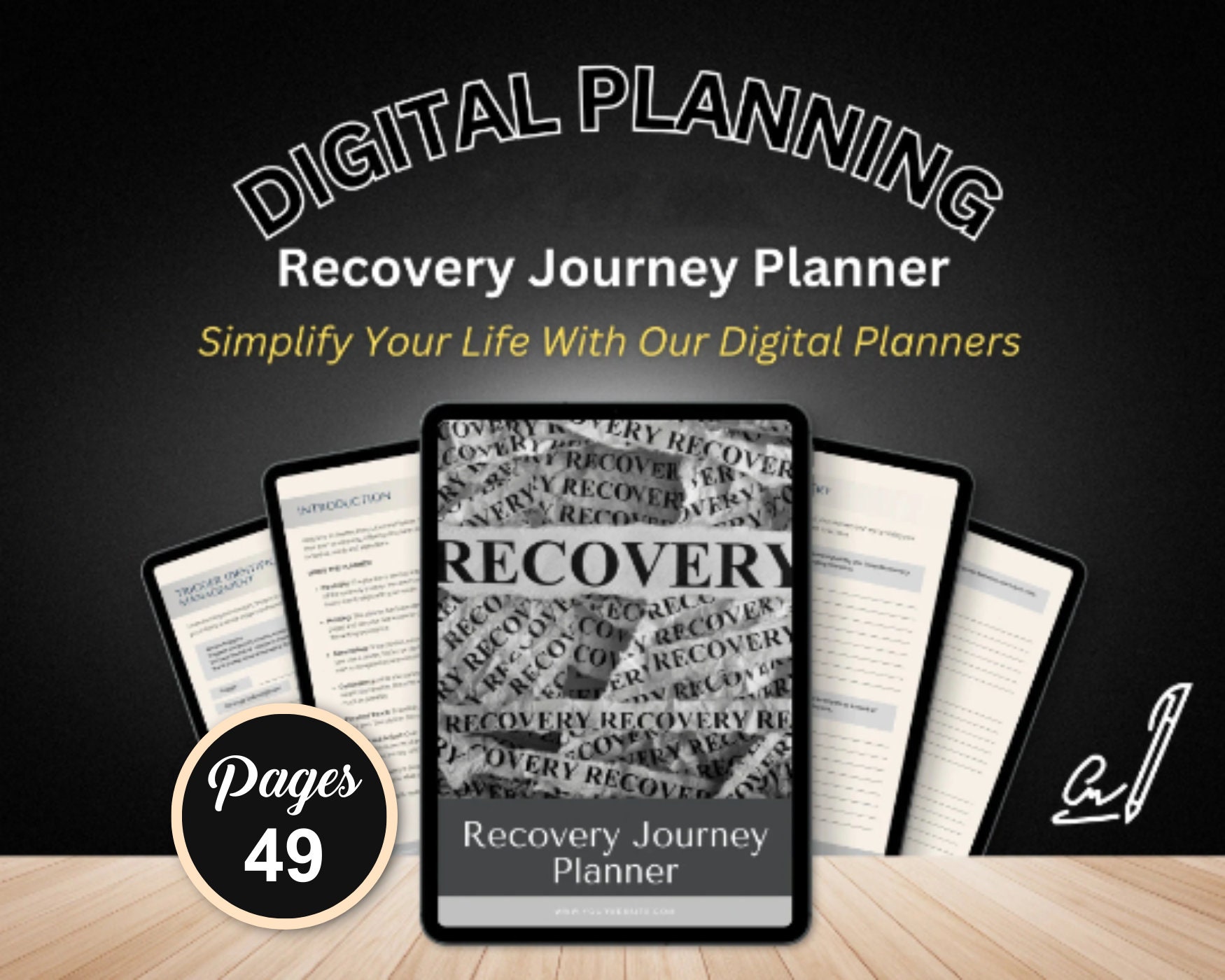 Addiction Recovery Planner, Health and Wellness Activity Tracker ...