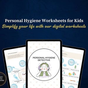 Personal Hygiene Worksheets for Kids, Editable Canva Template for ...