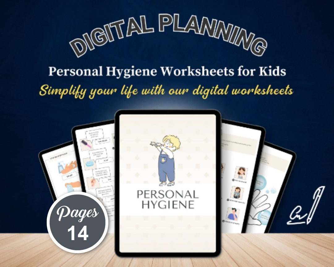 Personal Hygiene Worksheets for Kids, Editable Canva Template for ...