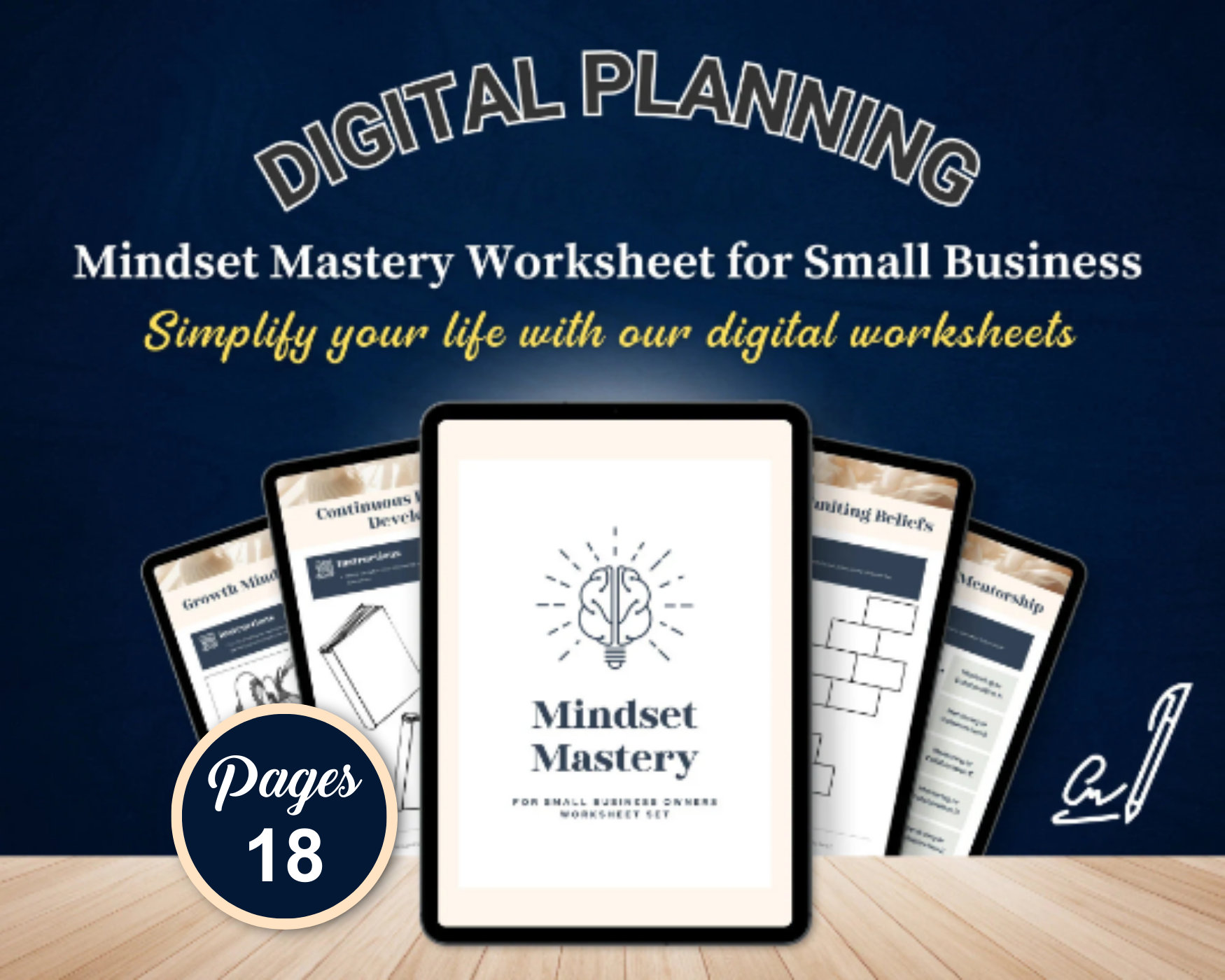 Growth Mindset Worksheet Set, Mindset Mastery Worksheet Template ...