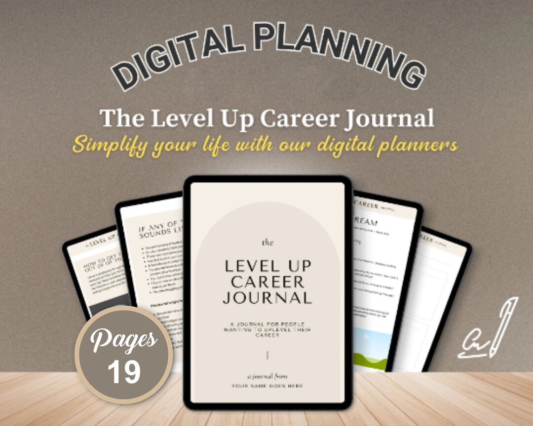 Level up Career Journal, Goal Setting Journal, Career Achievement ...