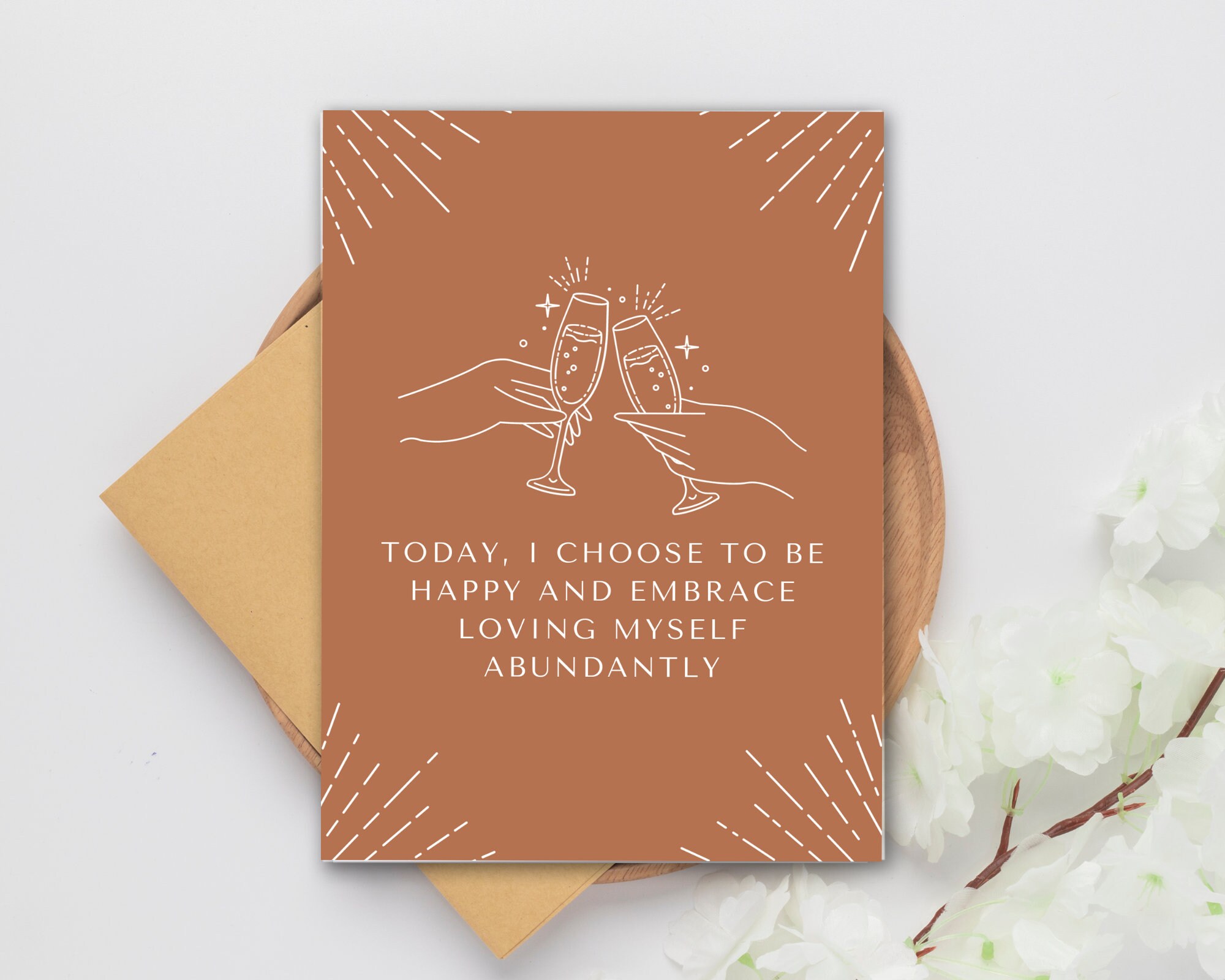Self Worth Card, Self Love Gift, Self Care Affirmation Cards, Printable ...