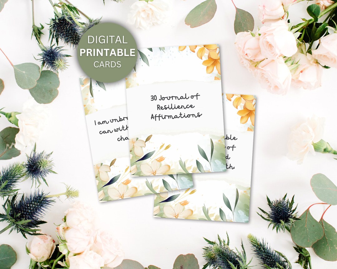 Resilience Affirmation Cards, Printable Encouragement Cards ...