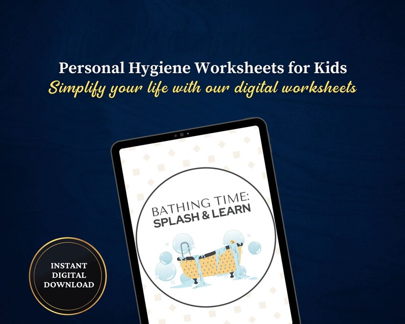 Personal Hygiene Worksheets for Kids, Editable Canva Template for ...