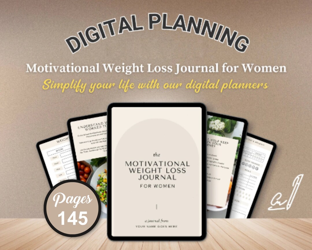 Weight Loss Journal for Women, Motivational Diet Weight Loss Journal ...