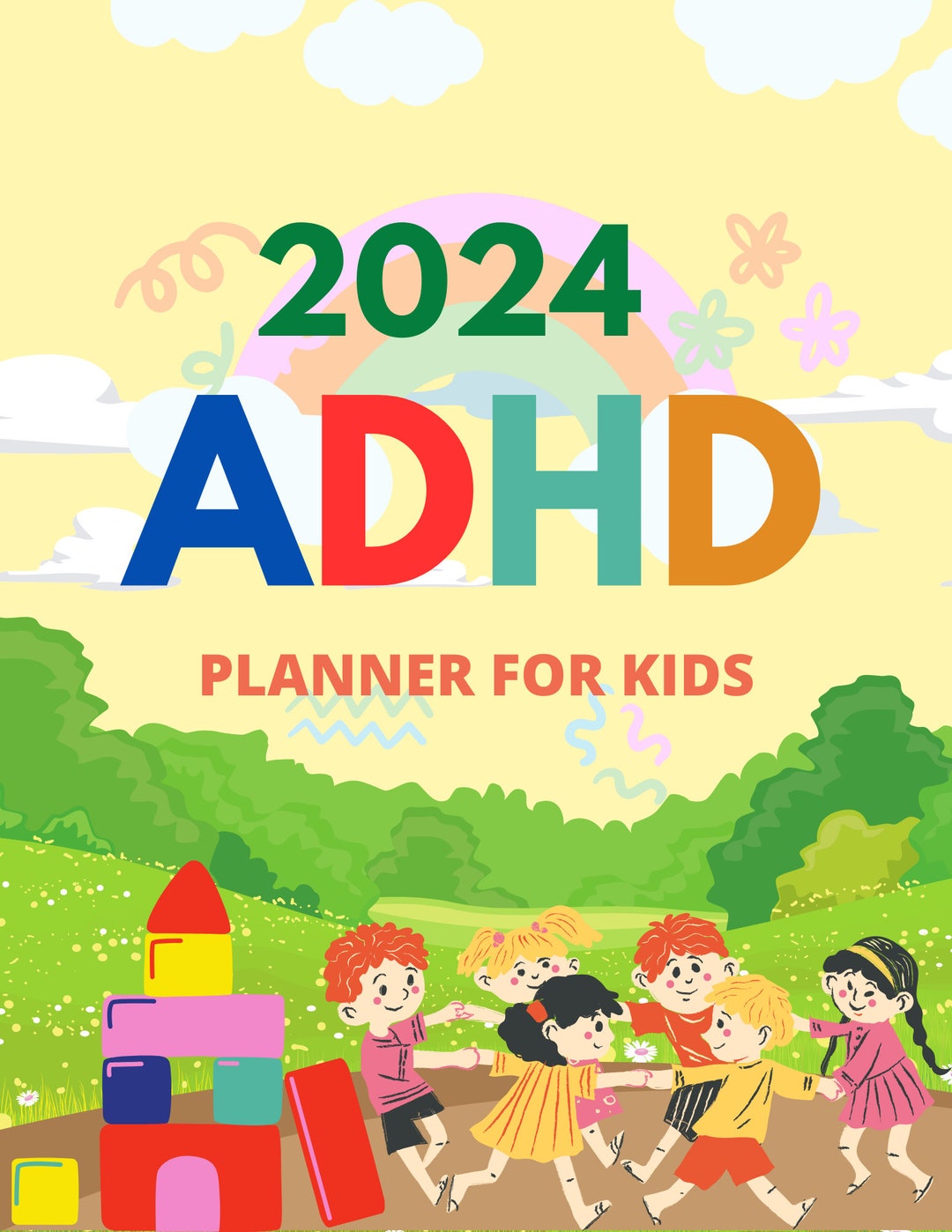ADHD Planner for Kids 2024, ADHD Planner for Kids 2024 Canva Template ...