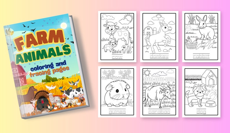 Farm Animals Coloring Pages - Fun & Educational Printable Activity for ...