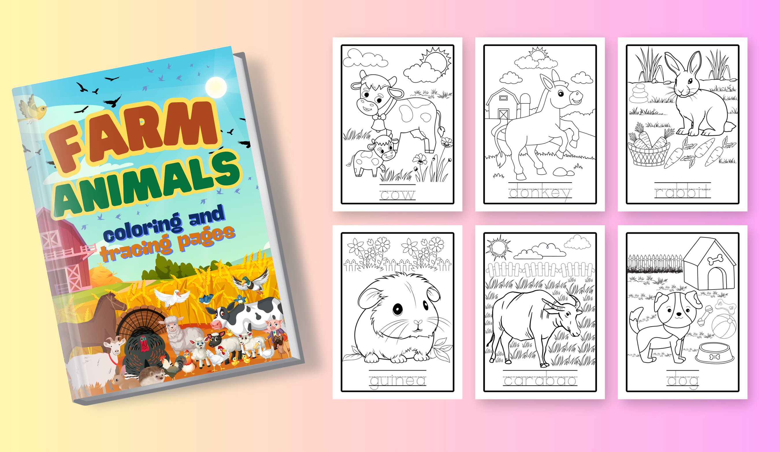 Farm Animals Coloring Pages - Fun & Educational Printable Activity for ...