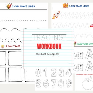 Tracing Worksheet, Tracing Worksheet PDF File - Etsy