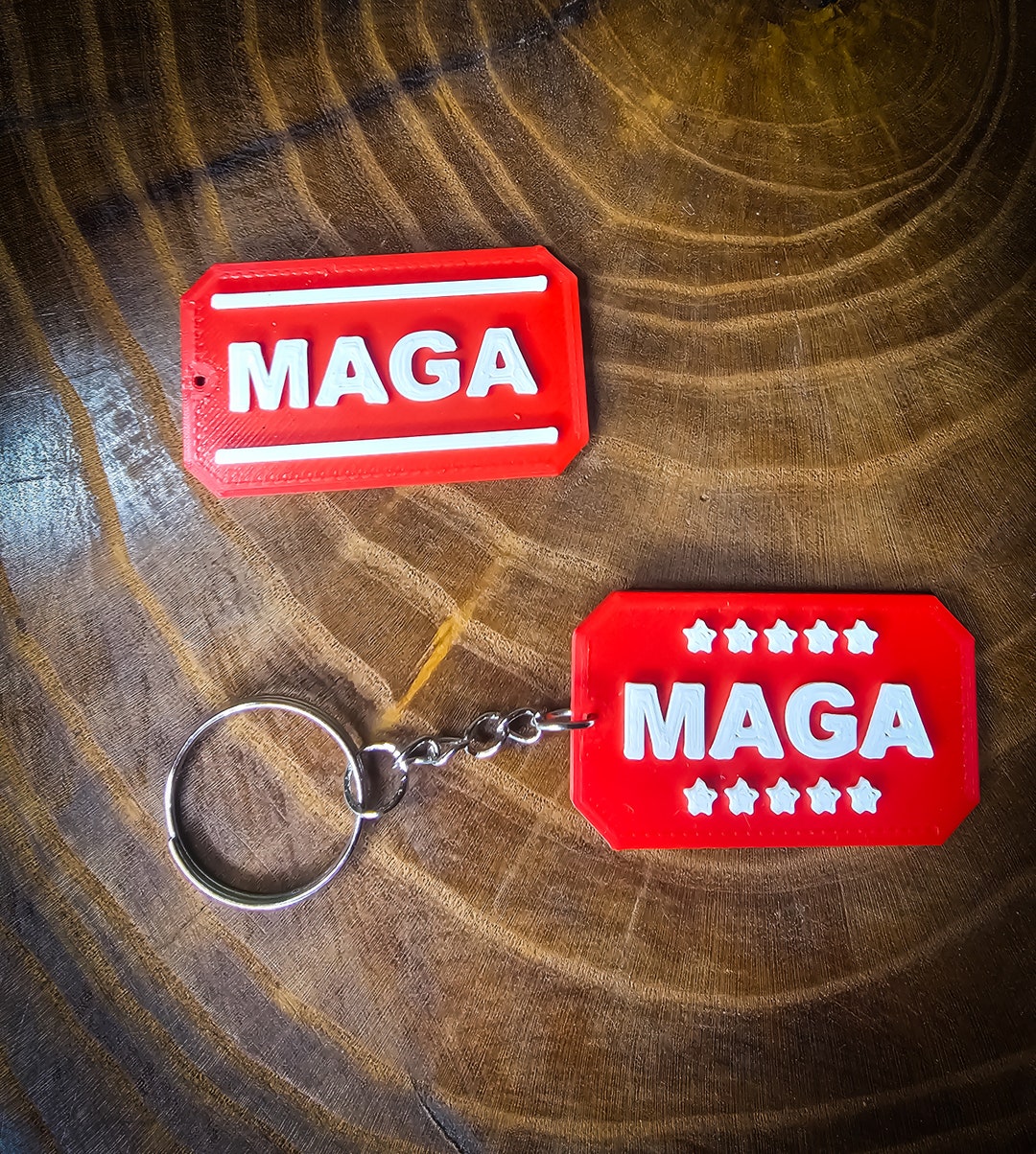 3D Printed MAGA Keychain | Patriotic Trump Supporter Accessory - Etsy