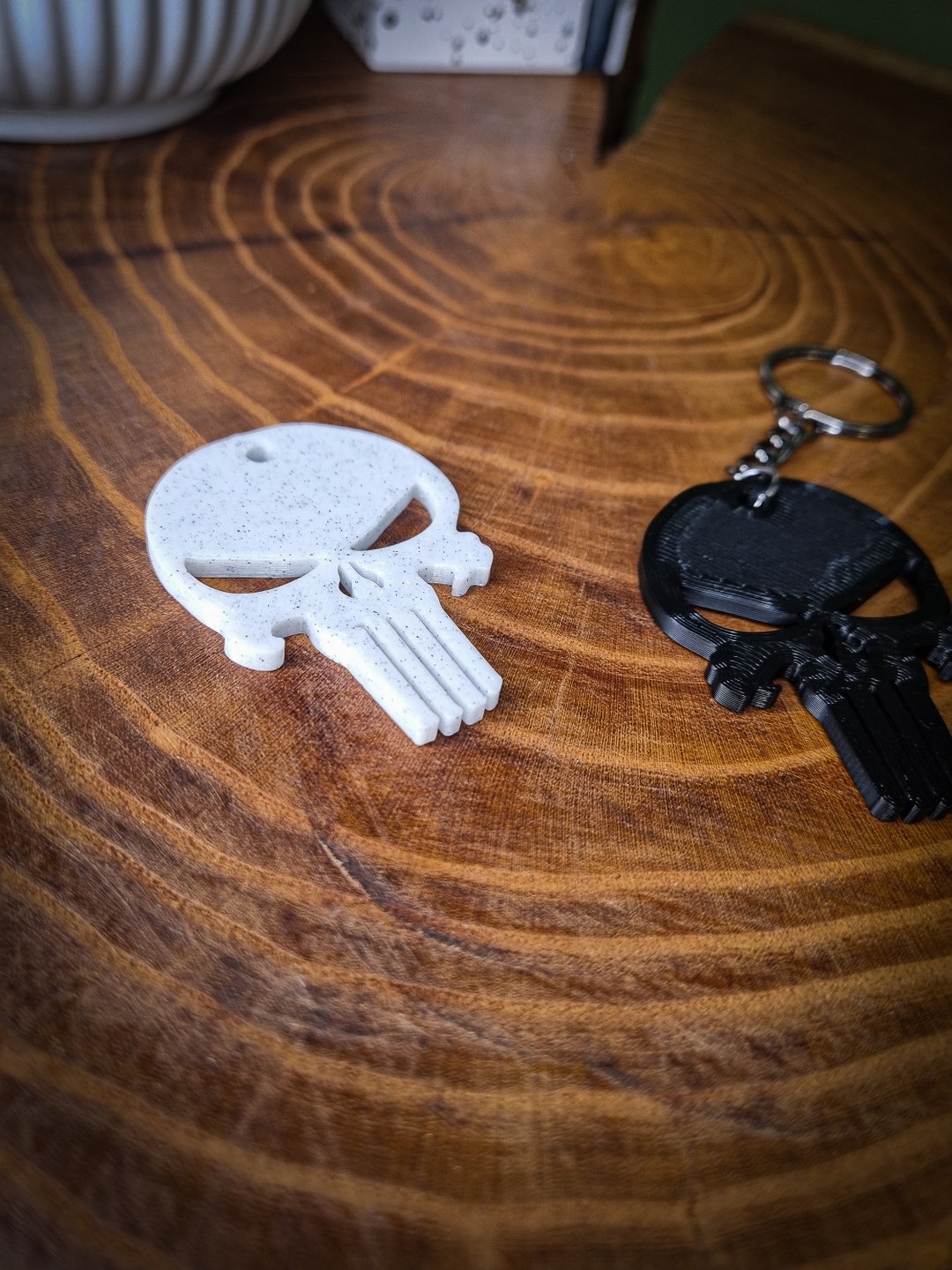 Punisher Skull Keychain | 3D Printed Key Chain | Comic Theme ...