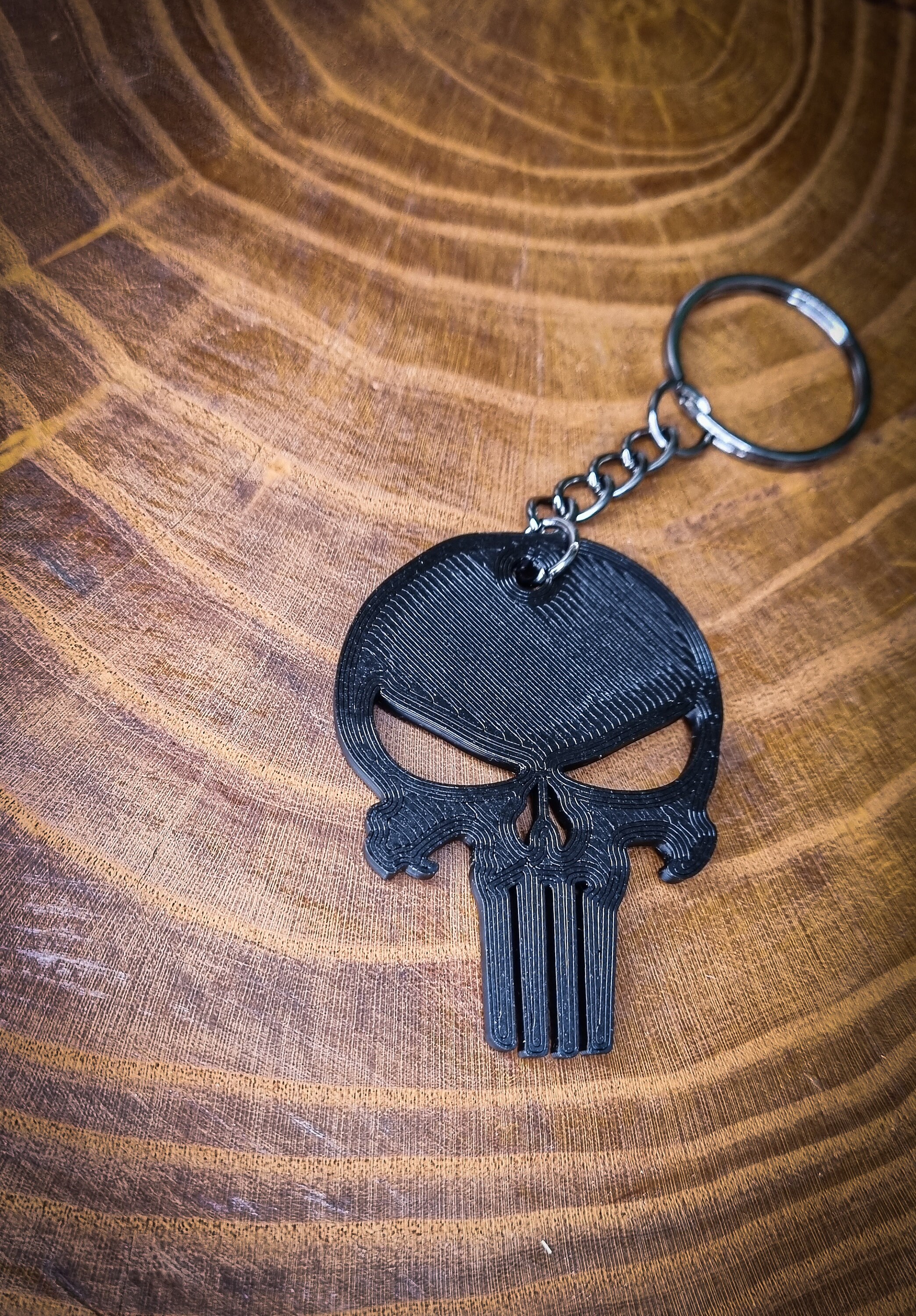Punisher Skull Keychain | 3D Printed Key Chain | Comic Theme ...