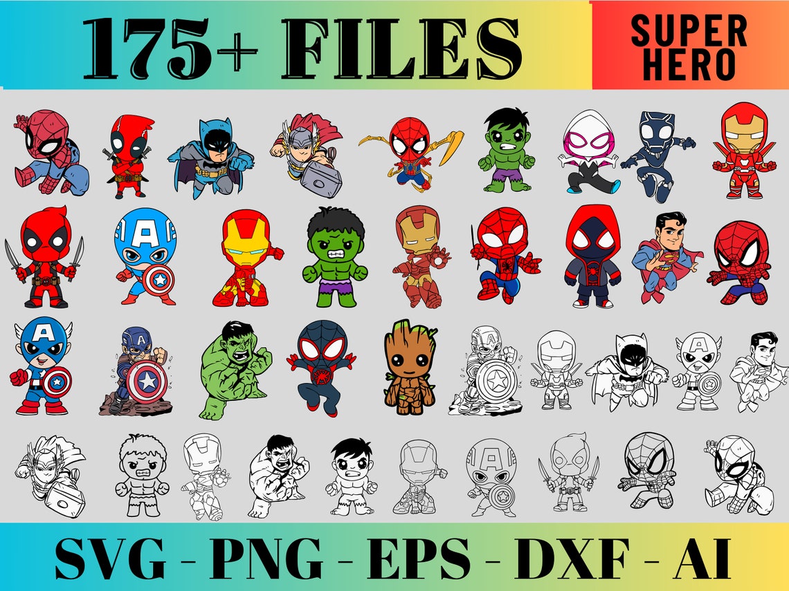 Superhero Svg / Baby Superhero Cricut Vector Bundle / Superhero DIY ...