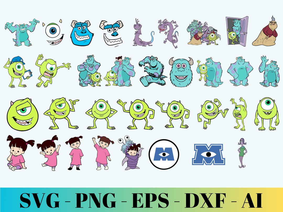 Monster Inc Svg , Monster Inc Png , Cut File for Cricut Silhouette ...