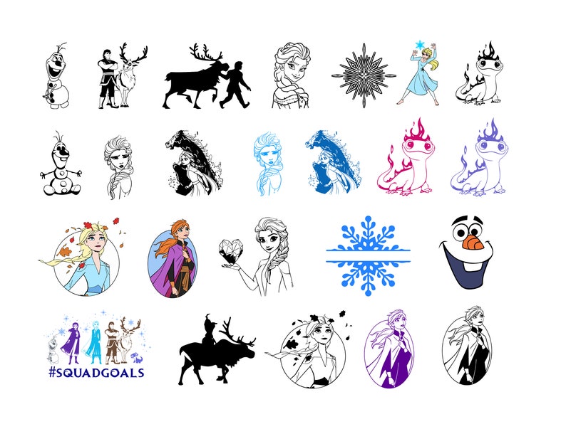 Frozen Svg Bundle, FROZEN Svg Files for Cricut, Frozen Clipart ...