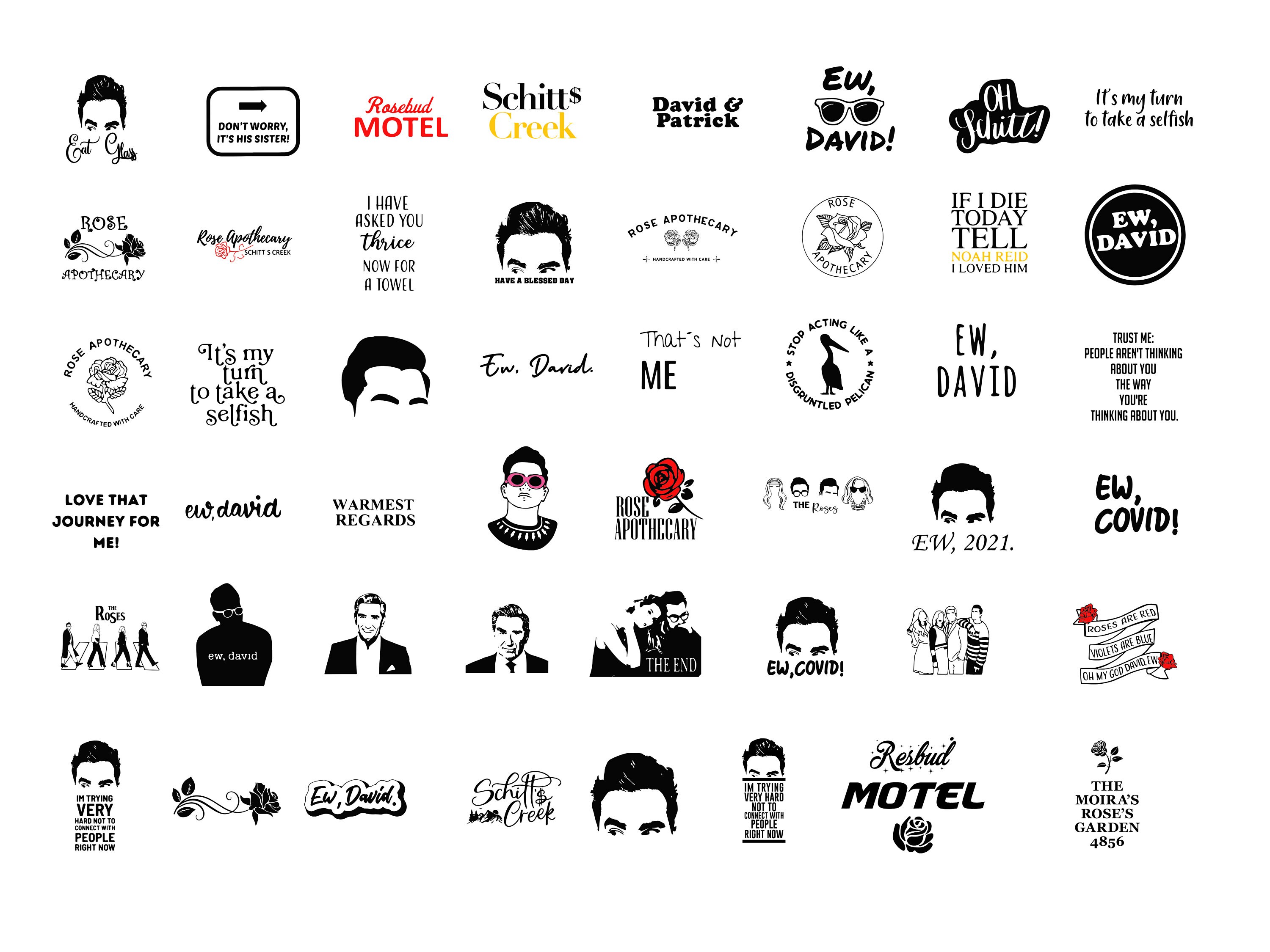Ew David Svg Bundle, Schitts Creek Svg for Cricut, Schitts Creek Png ...